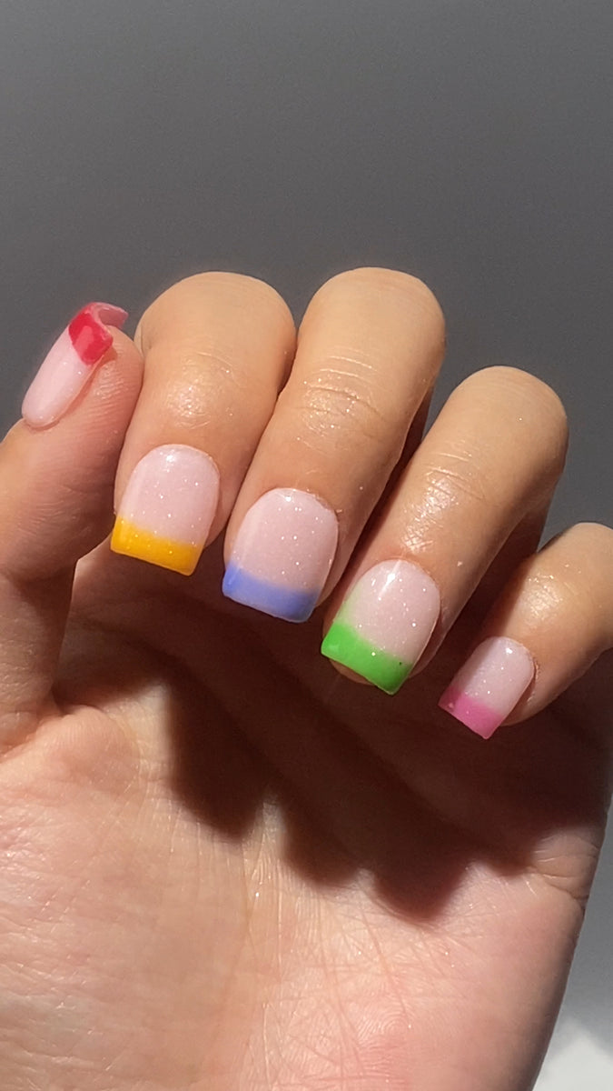 Marcoon Mini French Dipping Powder Manicure | Raspberry Ripple Purple Shamrock Shine Green ...