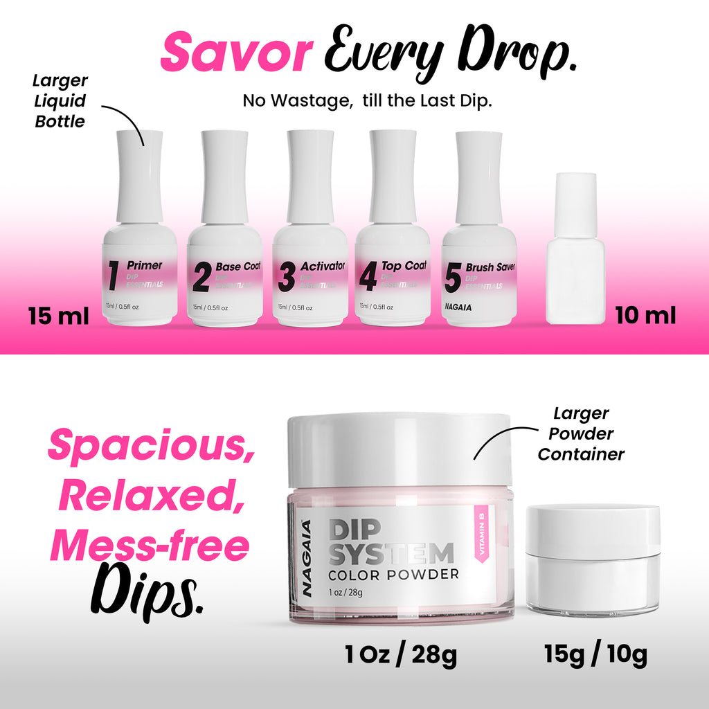 NAGAIA™ Dip Powder Kit | At Home Nail Dip Kit | Dip Nail Powder | Nail